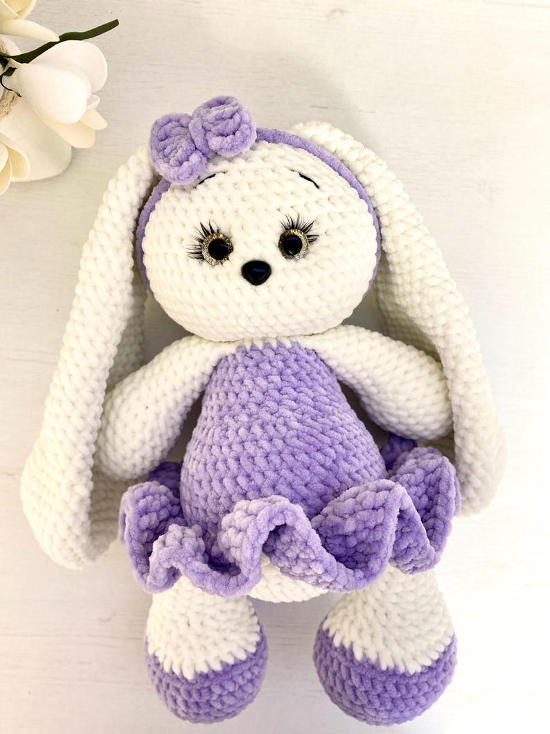 Amigurumi Plushie Hare With Long Ears, Preemie Baby Gift, Stuffed ...
