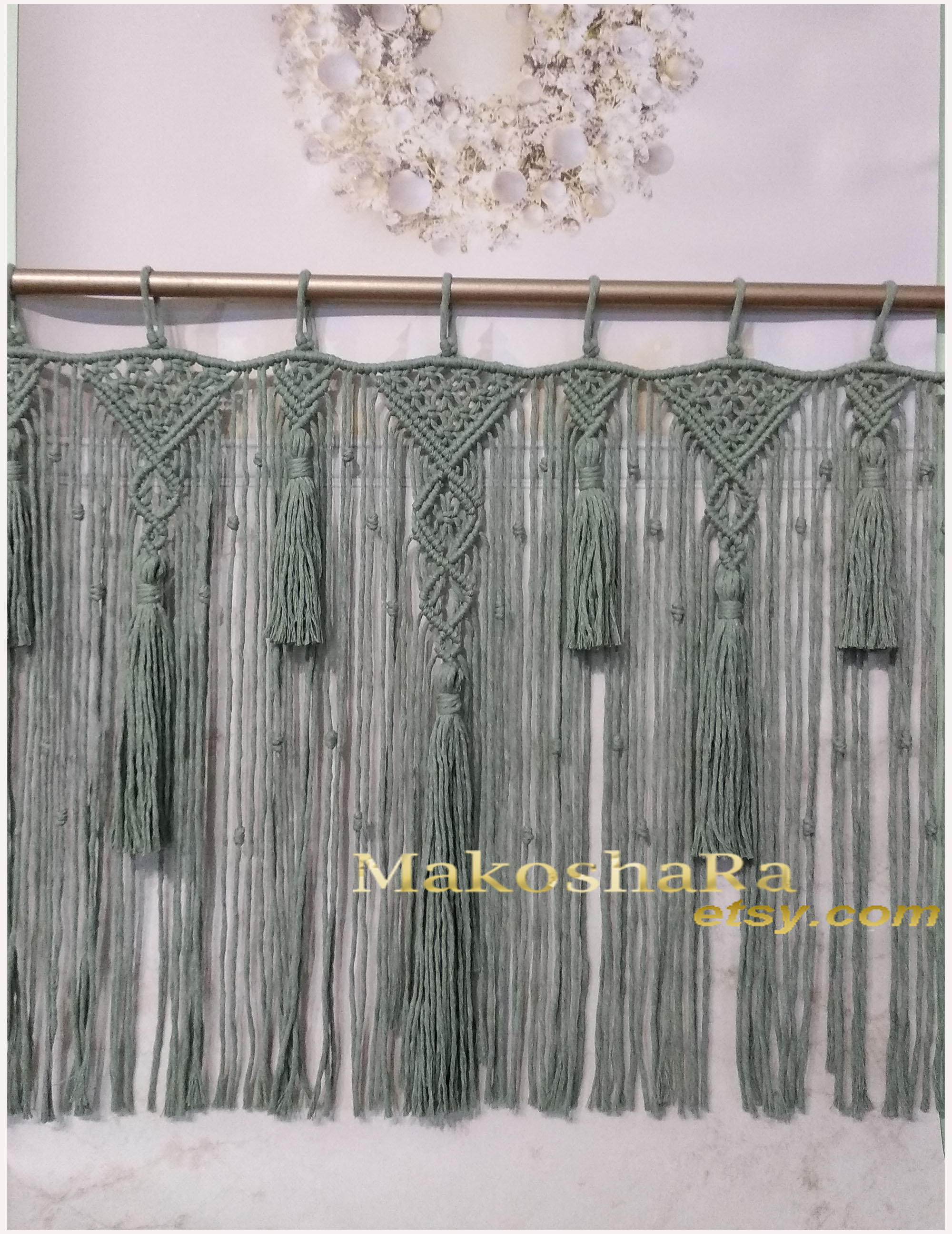 Decor Macrame valance. Banner Macrame Macrame Curtain.Macrame | Etsy