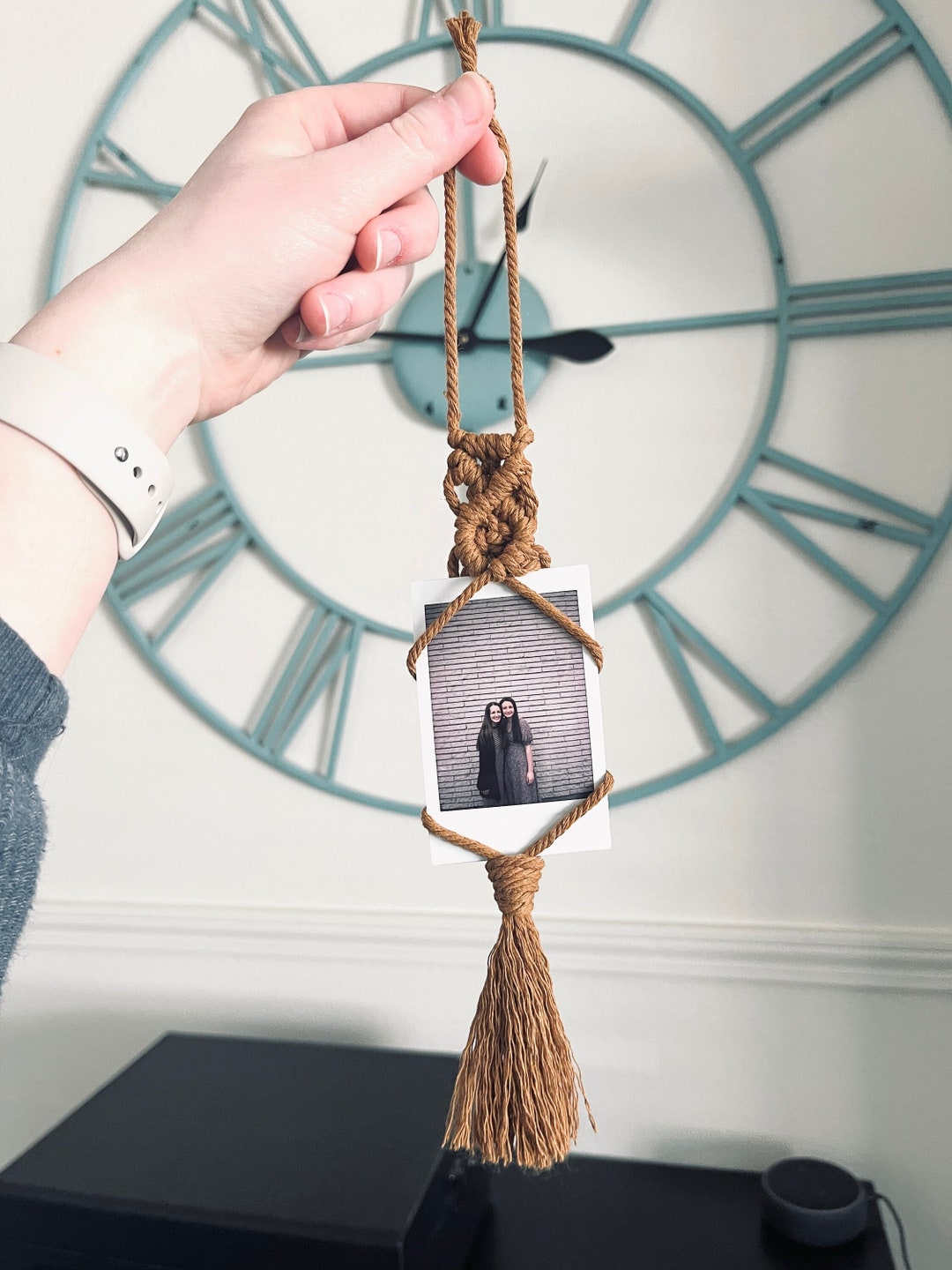 Macrame Polaroid Hanger, Macrame Car Charm, Photo Holder - Etsy