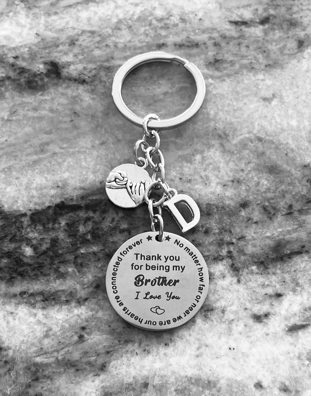 Thank You for Being My Brother Keychain Gift for Brother Key Chain Key ...