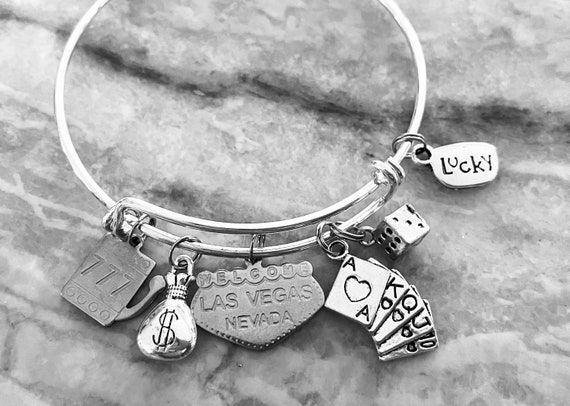 Las Vegas Jackpot Slot Machine Adjustable Charm Bracelet - Etsy