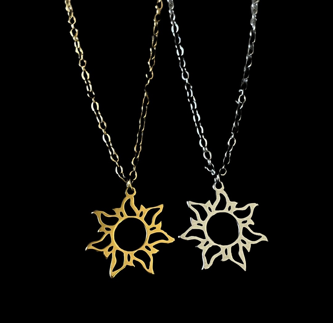 Solar Eclipse Necklace Stainless Steel Silver Eclipse Necklace Gold Eclipse Jewelry - Etsy