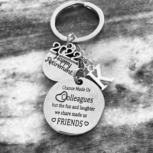 Coworker Retirement Gift FOB Keychain Personalized Retirement - Etsy