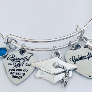 Personalized Gift for Goddaughters Graduation Expandable Charm Bracelet ...