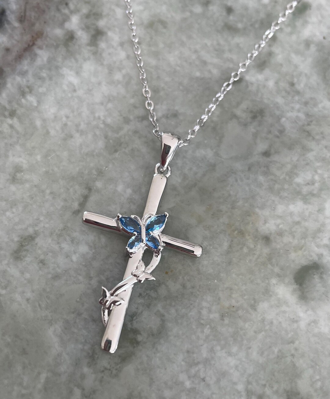 Cross Necklace for Nurses Cross Doctor Cross 925 Sterling Silver Cross ...