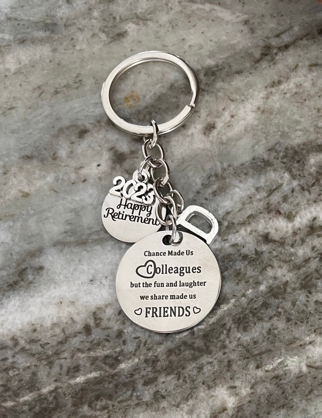 2024 Happy Retirement Gift FOB Keychain Going Away Gift for Coworker ...