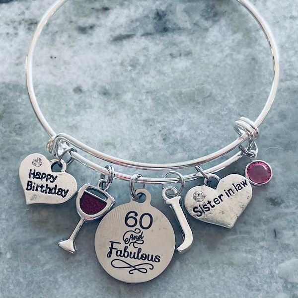 60th Birthday Sister Gift Bracelet - 60+ Gift Ideas for 2024