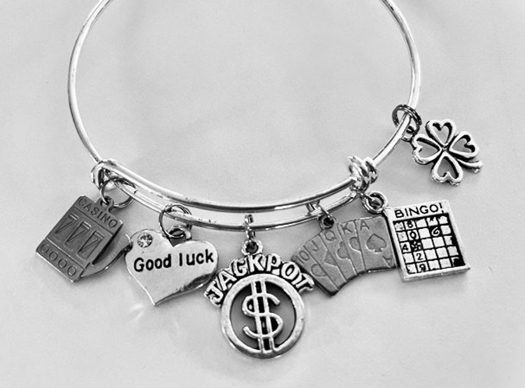 Good Luck Charm Bracelet Bingo Jackpot Slot Machine Adjustable Charm ...