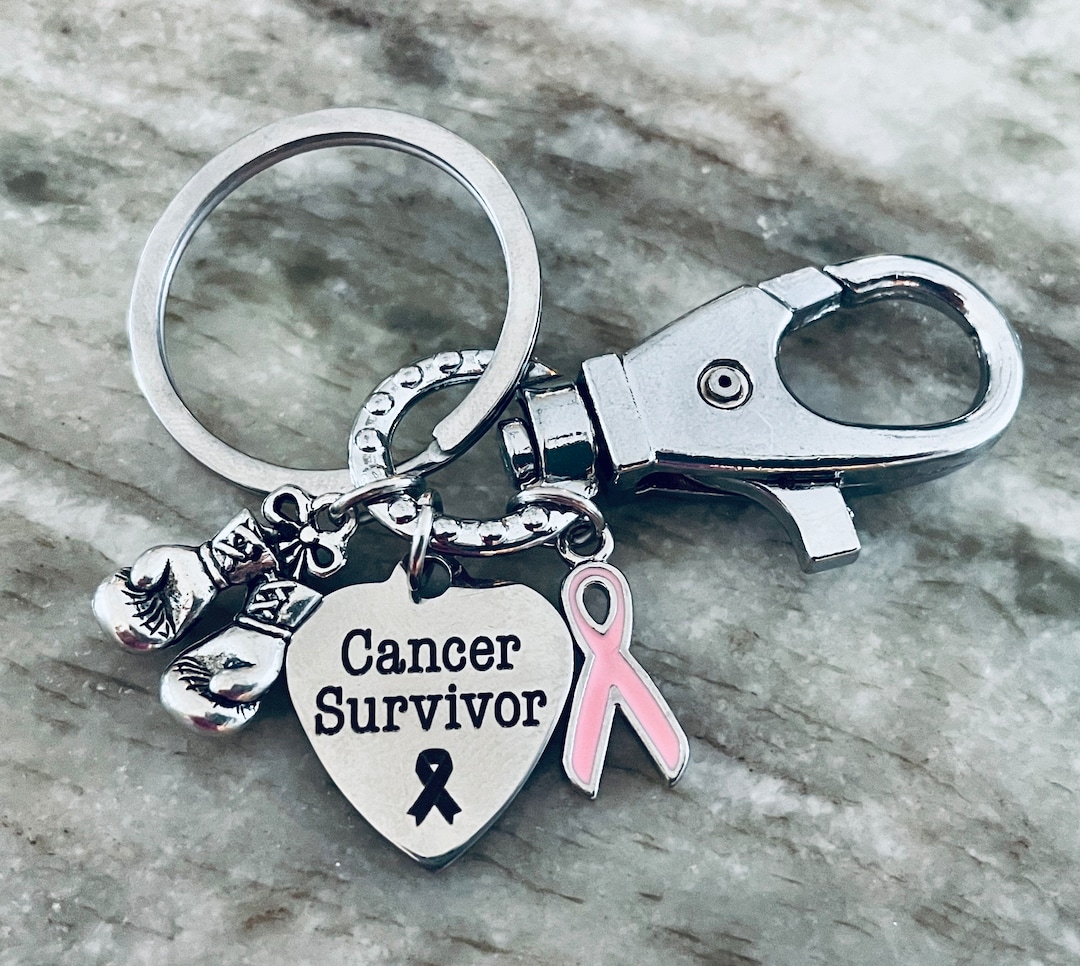 Cancer Survivor Keychain Gift for Cancer Survivor FOB Keychain Silver ...