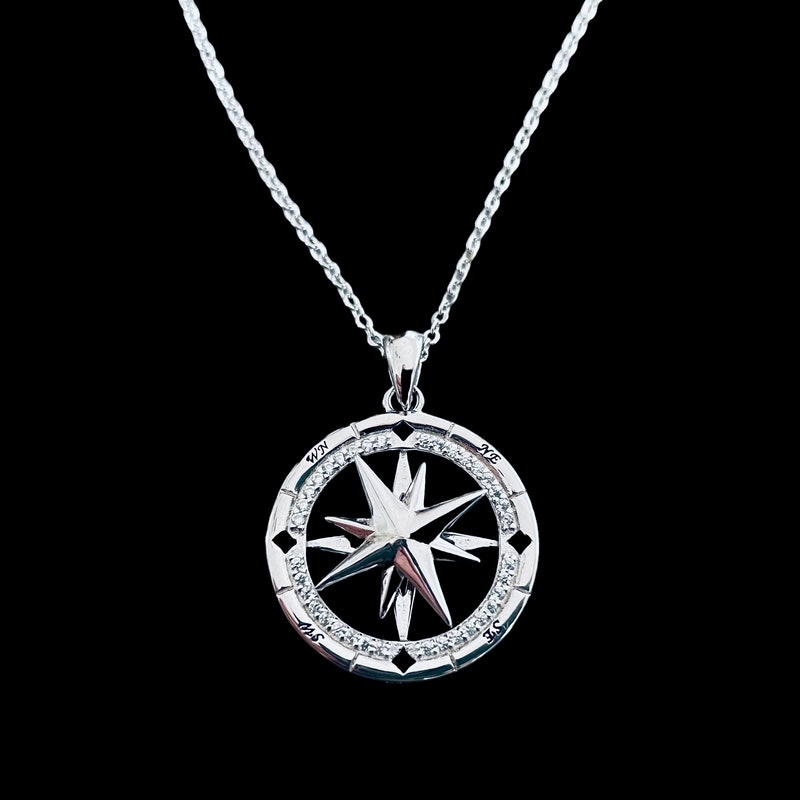 Compass Necklace - Etsy