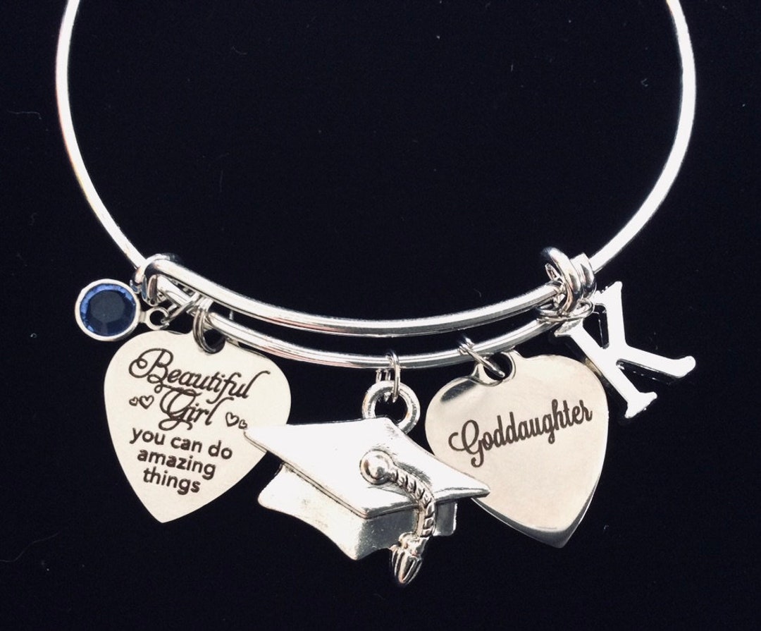 Personalized Gift for Goddaughters Graduation Expandable Charm Bracelet ...