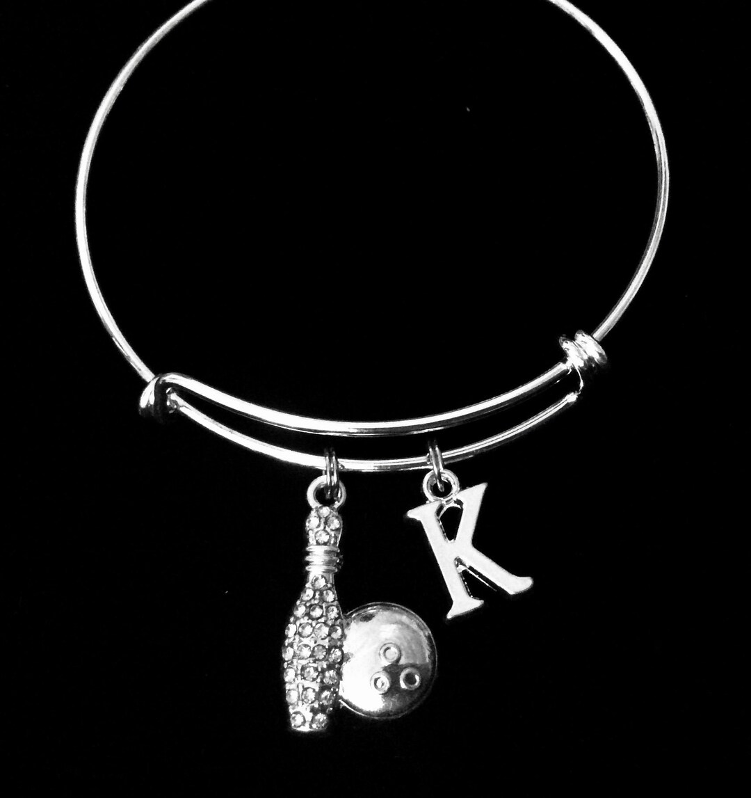 Personalized Gift Bowling Expandable Charm Bracelet Adjustable Bangle ...