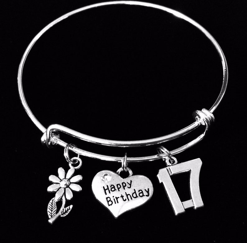 Birthday Gift For 17 Year Old Girl Expandable Charm Bracelet Etsy birthday-gift-for-17-year-old-girl-expandable-charm-bracelet-etsy