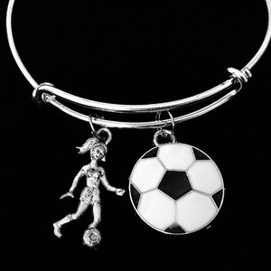 Soccer Jewelry Soccer Ball Charm Bracelet Coach Gift Girls Soccer ...