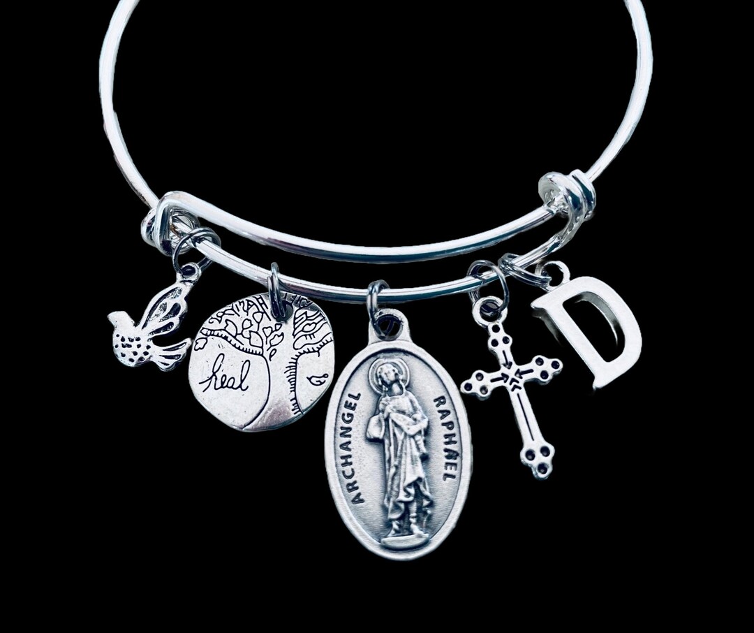 Archangel Raphael Medal Angel of Healing Jewelry Angel Raphael Charm ...
