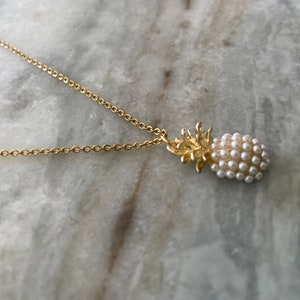 Pineapple Necklace Gold Plated Stainless Steel Chain Gold Filled and ...