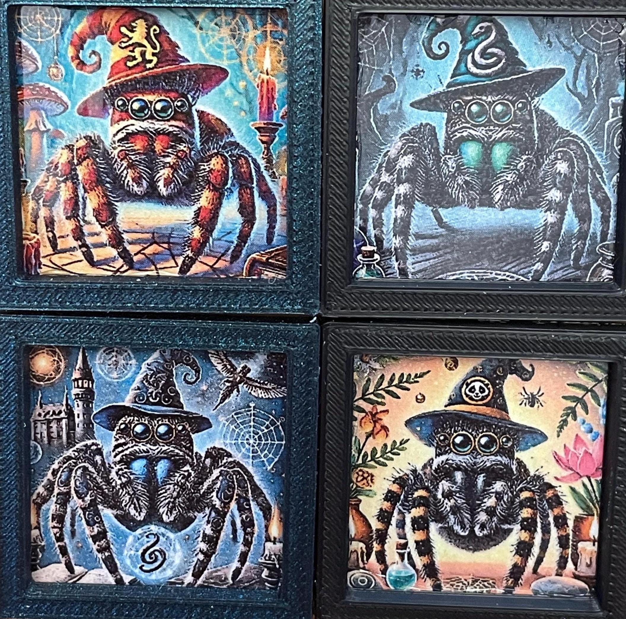 Miniature Spider Paintings and Portraits, Small ~1.25'' - Etsy