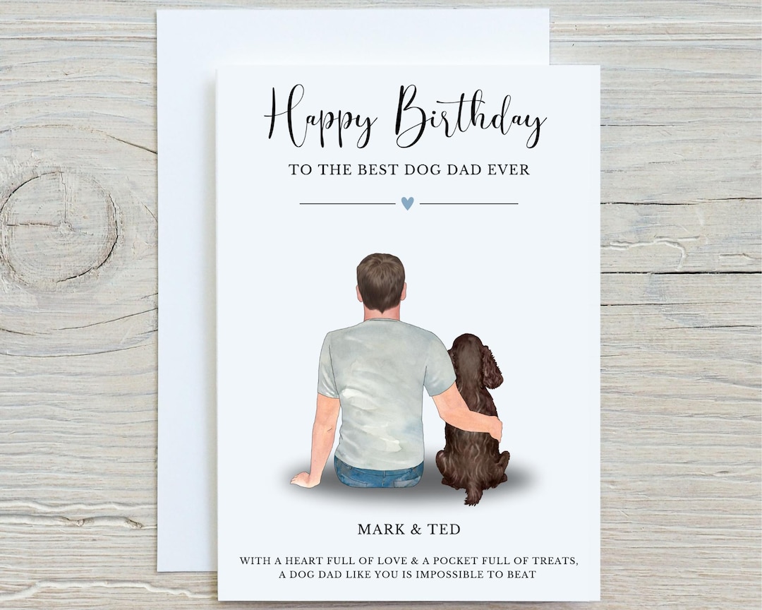 Dog Dad Birthday Card, Personalised Birthday Card From the Dog, Worlds ...