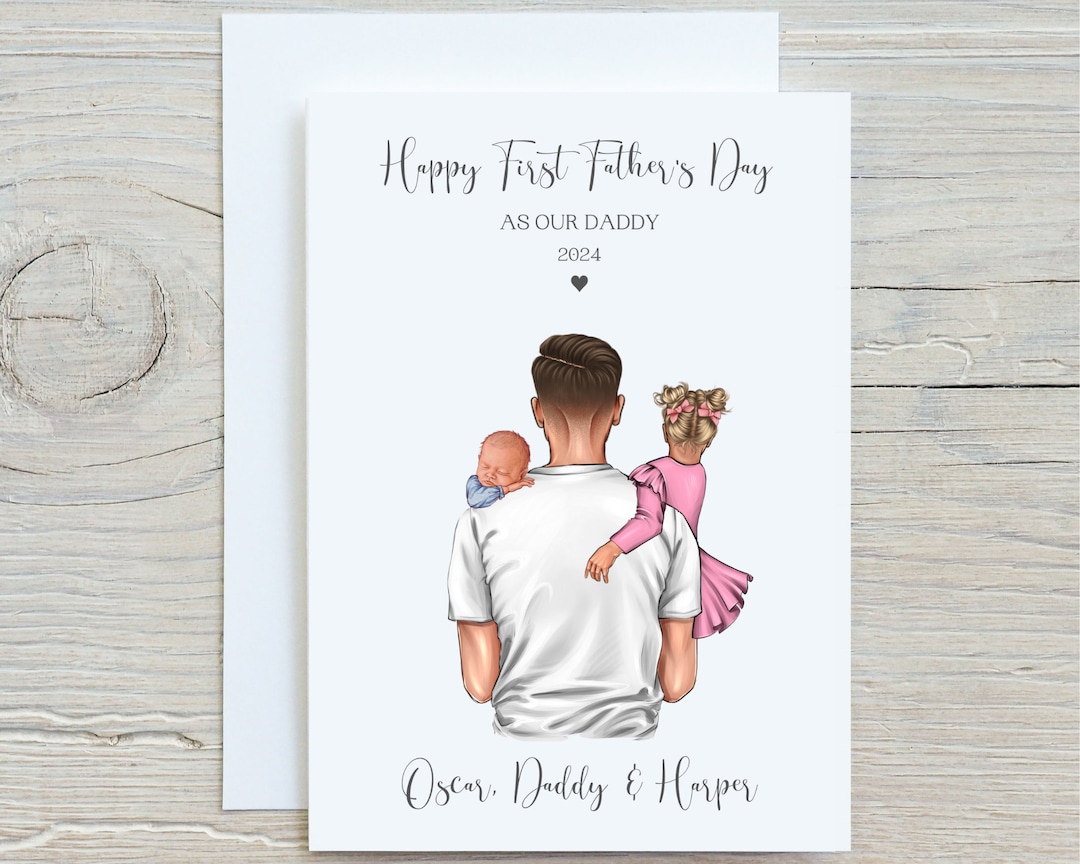 Personalised Daddy First Father’s Day Card, Daddy Card From Children ...