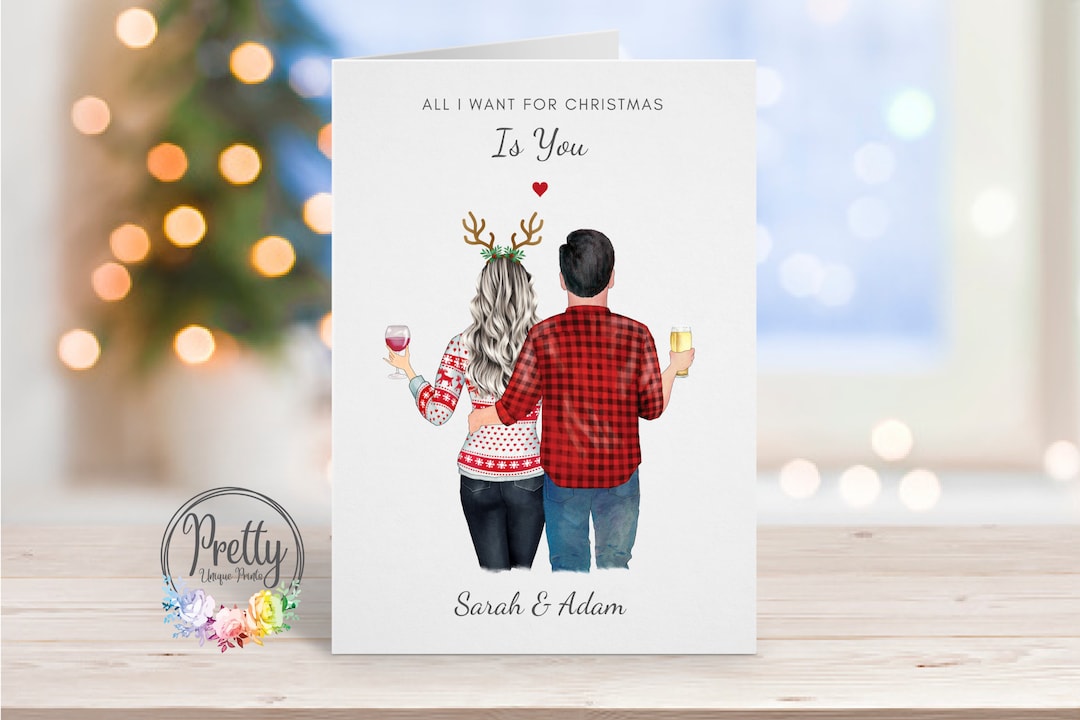 Personalised Christmas Couple Card Boyfriend Christmas Card - Etsy