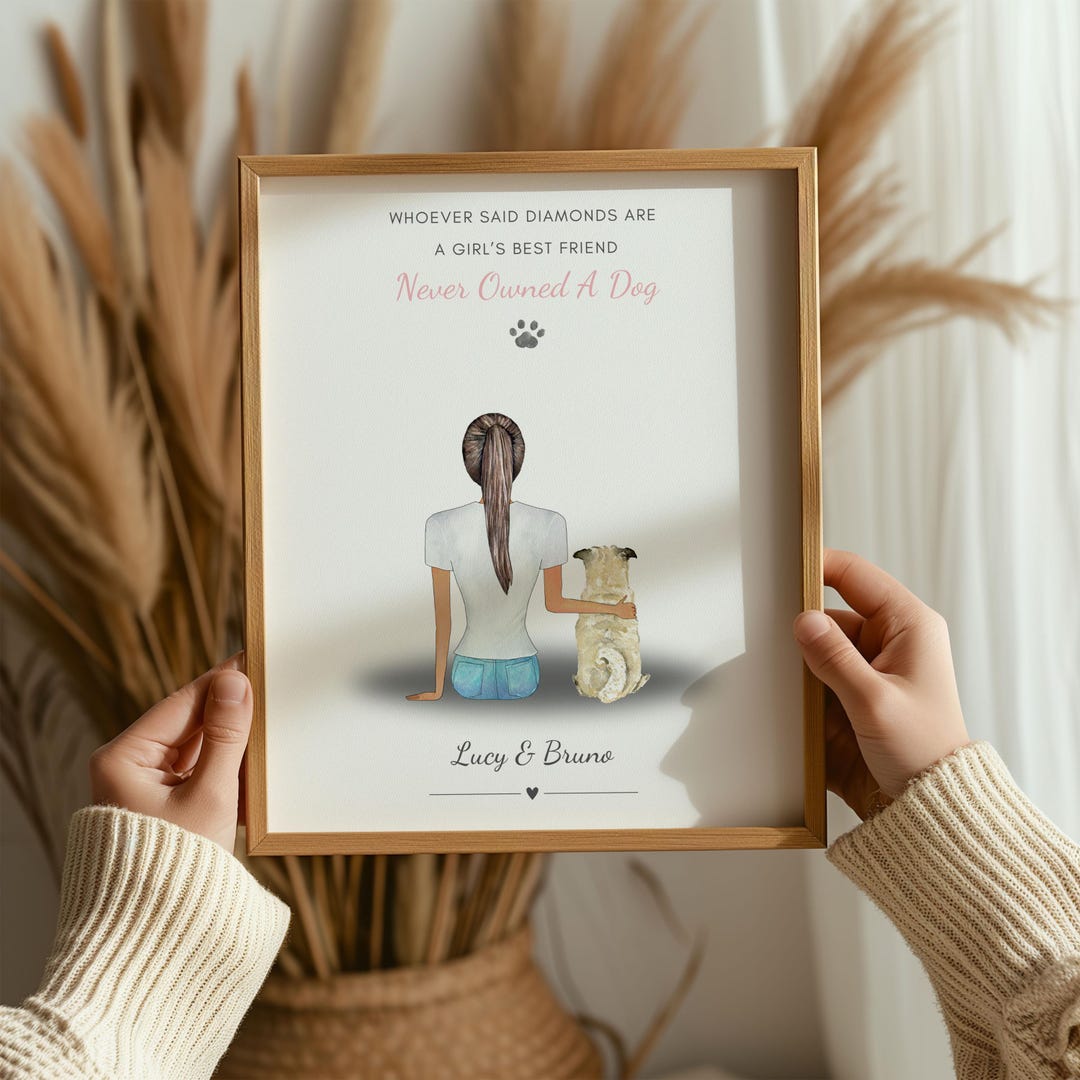 Personalised Handmade Pet Print, Custom Dog Owner Gift, Custom Family ...