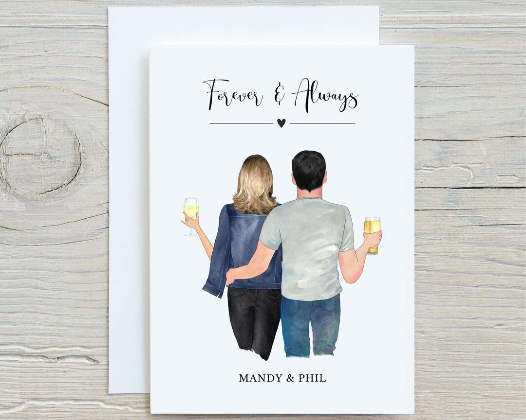 Personalised Couple Card, Valentine's Day Card, Anniversary Card ...