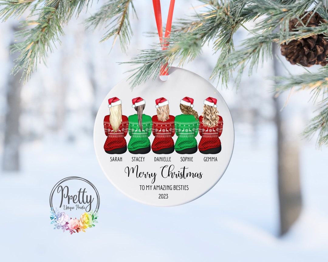 Personalised Christmas Bauble for Best Friends, Christmas Ornament for ...