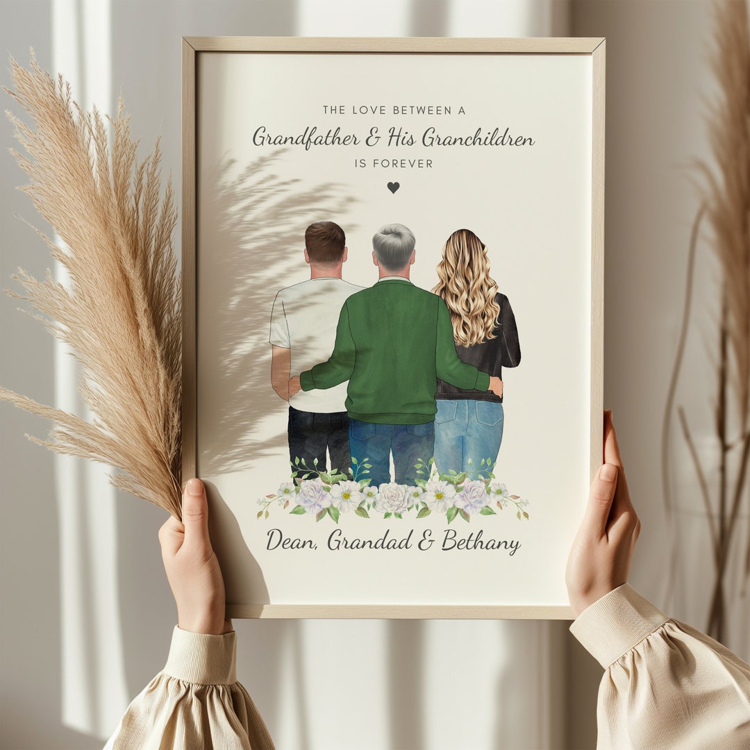 Gift for Grandad, Grandad Fathers Day Gift, Personalised Grandad and ...