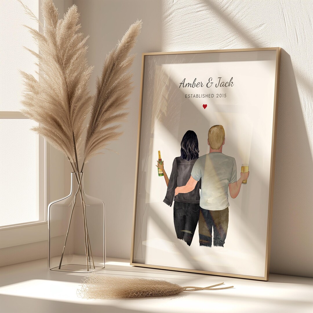 Personalised Couple Print, Custom Couple Gift, His and Her Gift ...
