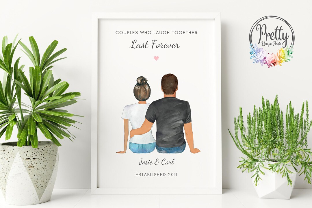 Personalised Couple Print Custom Couple Gift His and Hers - Etsy