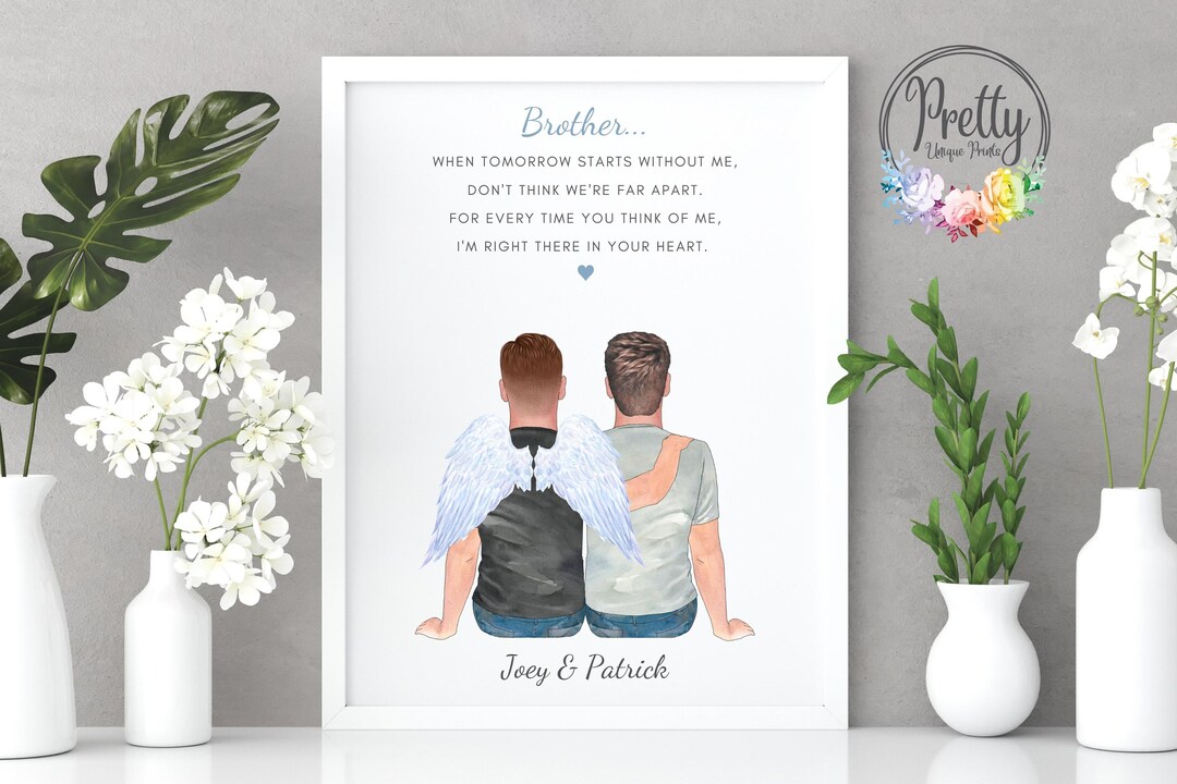 Personalised Brother Memorial Print, Remembrance Gift, Memorial Gift ...