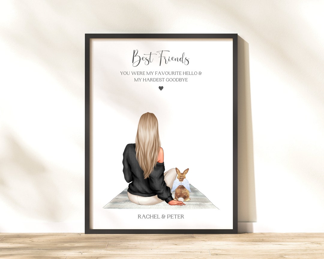 Rabbit Memorial Gift, Personalised Pet Memorial Print, Pet Loss Gifts ...