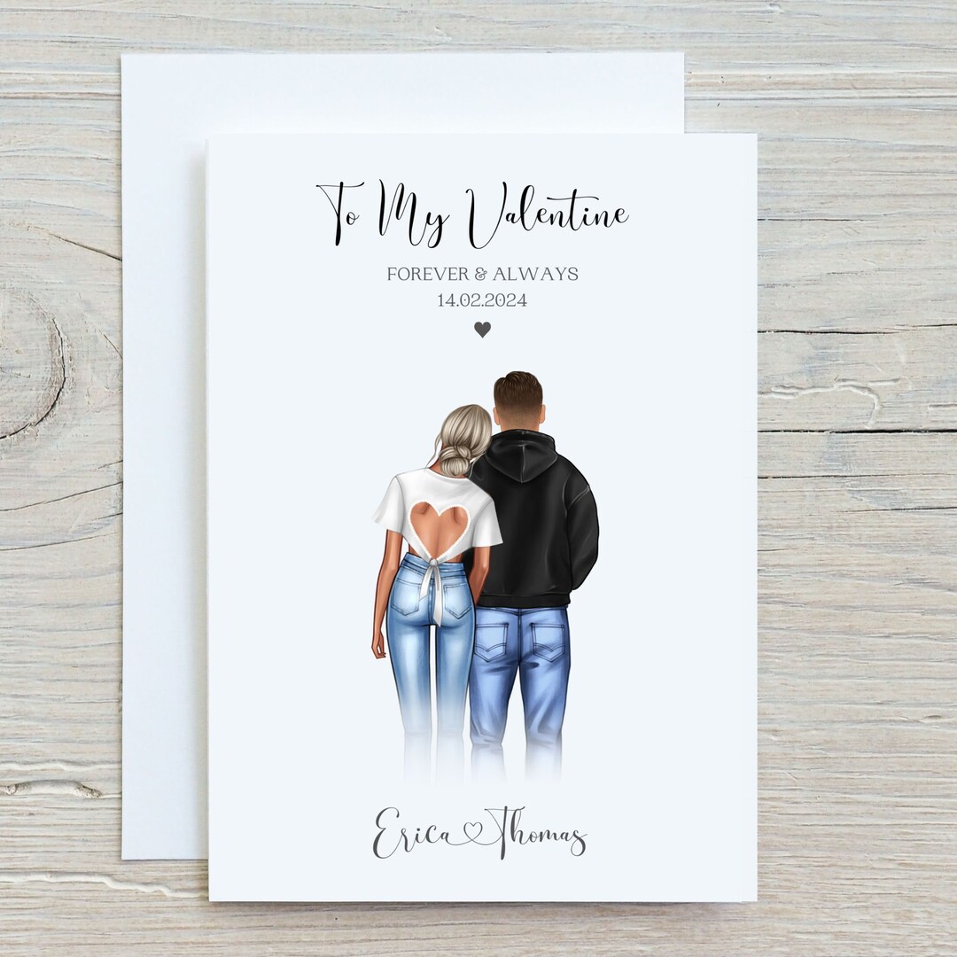 Personalised Boyfriend Valentines Card, Girlfriend Valentines Card ...
