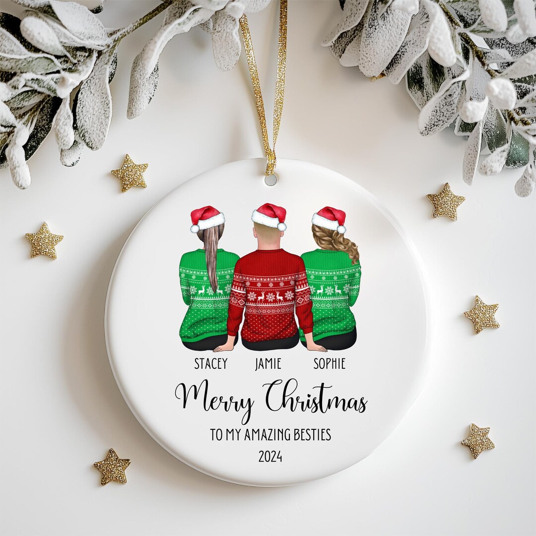 Personalised Group Friendship Bauble, Secret Santa Gifts for Best ...