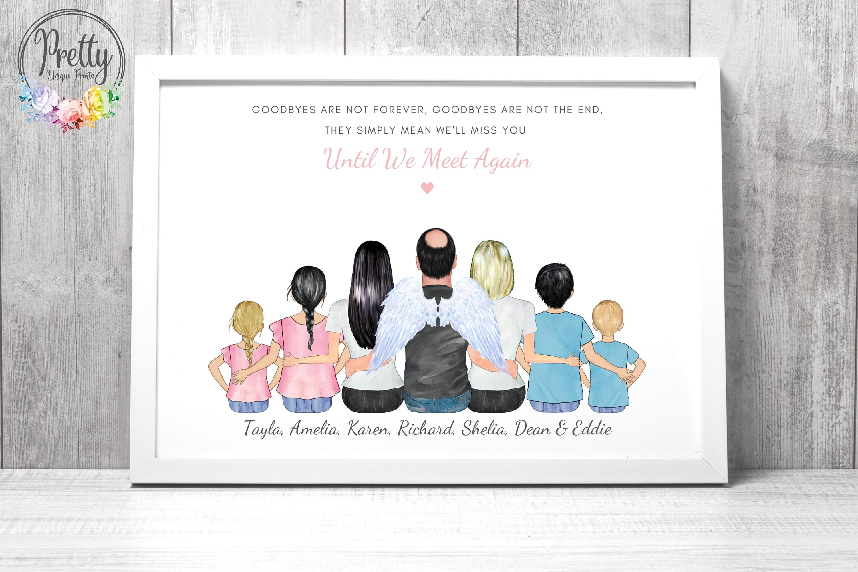 Family Memorial Print Family Memorial Portrait Family - Etsy