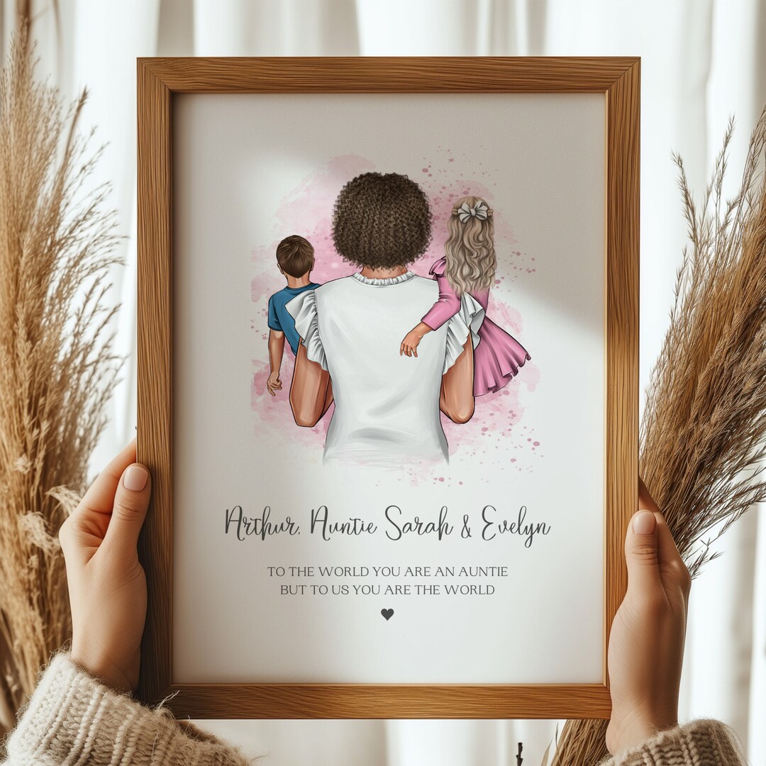 Auntie Gift, Auntie and Neice Print, Auntie and Nephew Print, Auntie ...