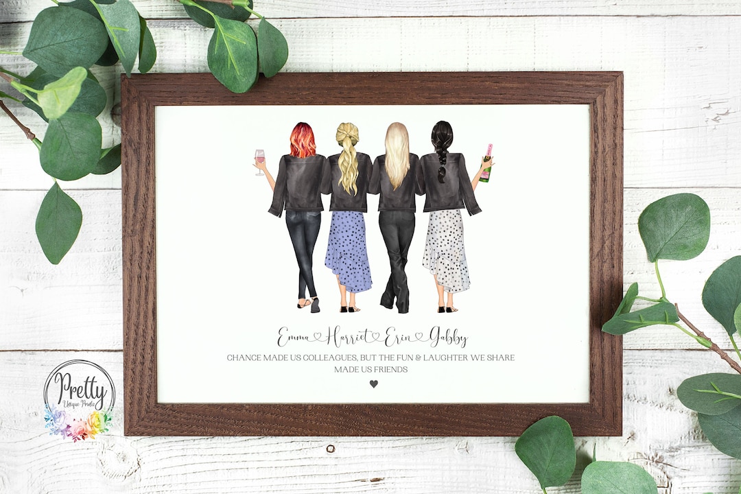 Colleague Gift, Personalised Leaving Gift, Work Colleague Print ...