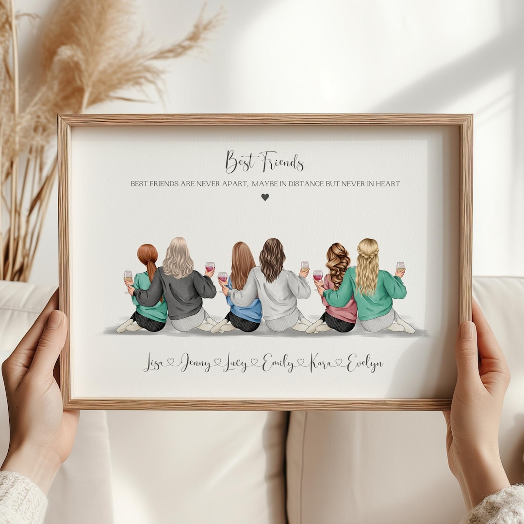 Personalised Best Friends Print Friends Gift Custom Group Print personalised-best-friends-print-friends-gift-custom-group-print