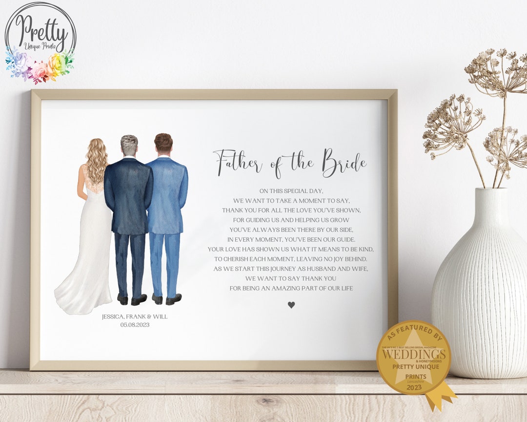 Father of the Bride Gift, Parents of the Bride Gift, Dad Wedding Gift ...