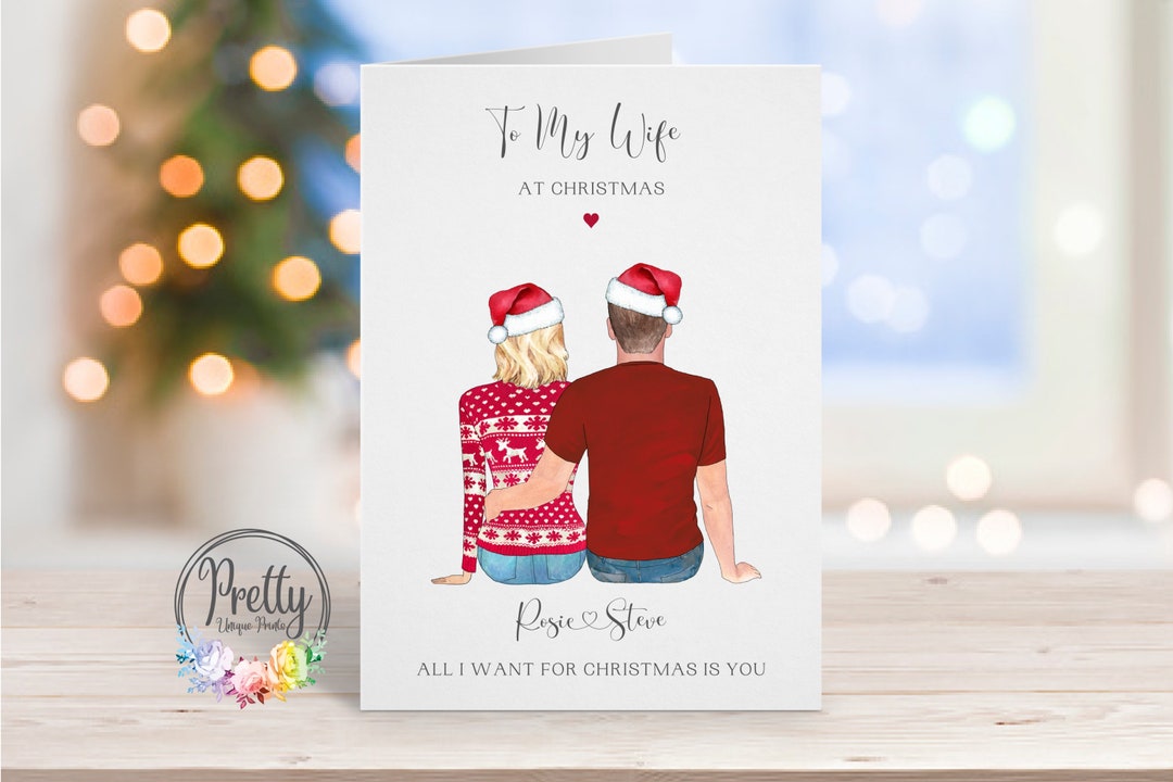 Wife Christmas Card Personalised Christmas Card for Wife - Etsy