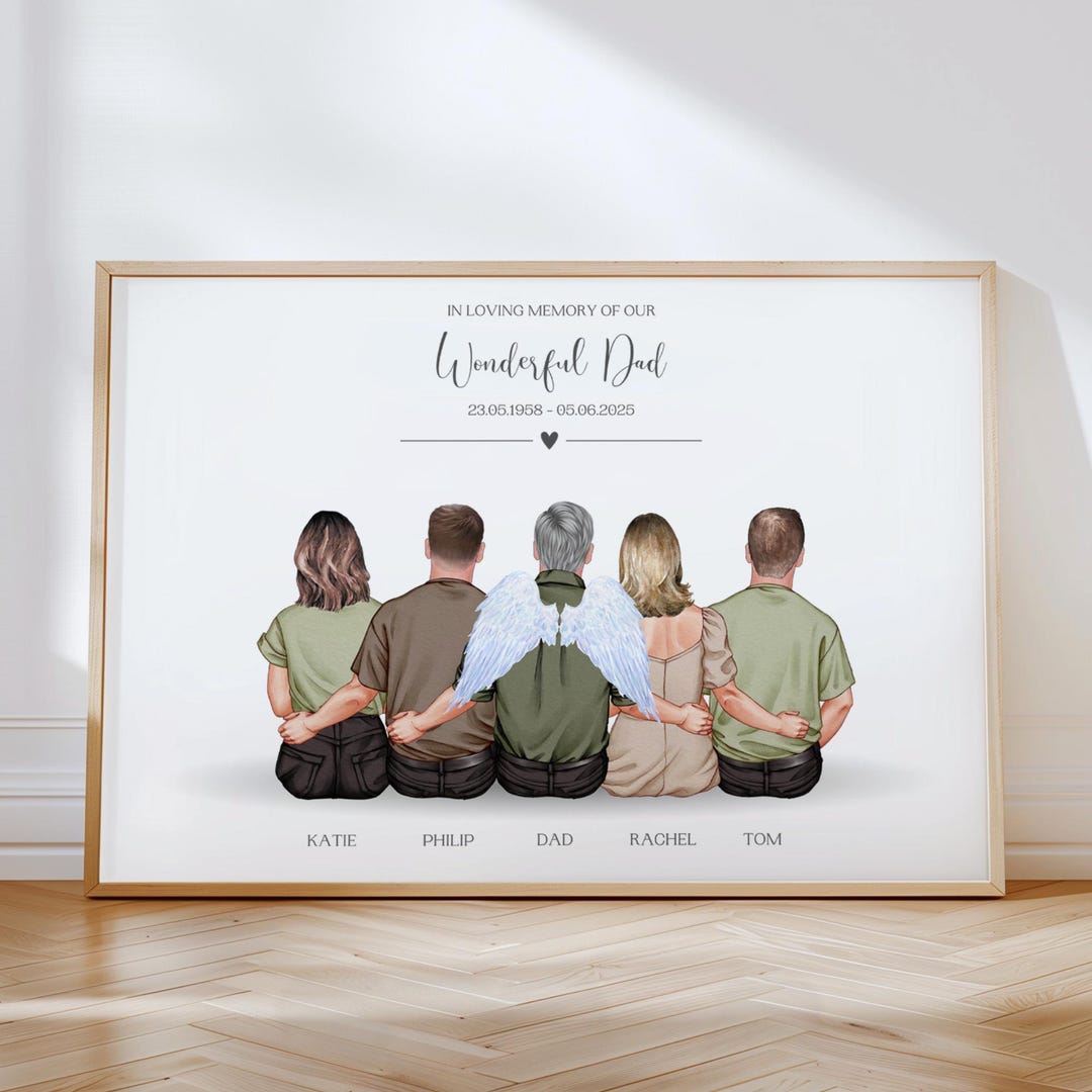 Personalised Dad Memorial Print, in Loving Memory of Dad, Loss of ...