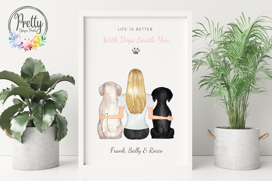 Personalised Handmade Pet Print, Custom Dog Owner Gift, Custom Family ...