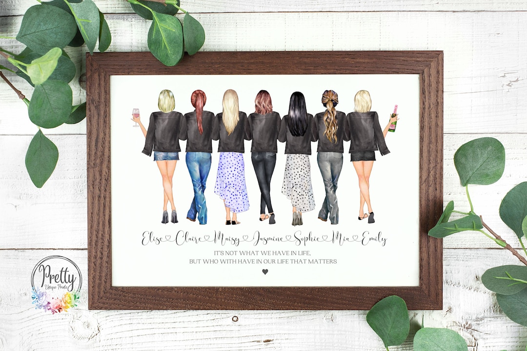 Best Friends Print, Friends Personalized Print, Best Friend Gift ...
