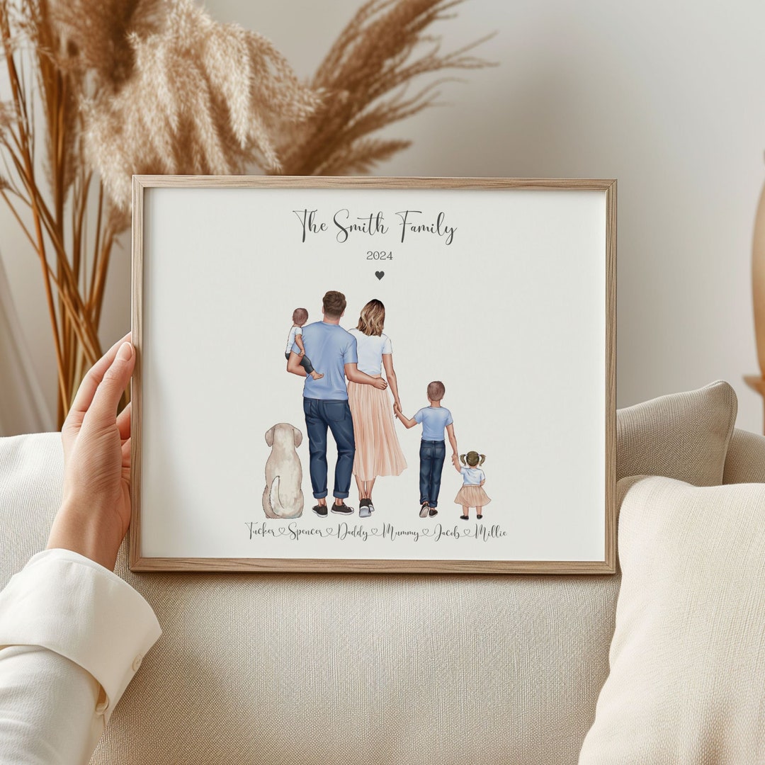 Family Name Personalised Print, Our Family Print, Personalised Family ...