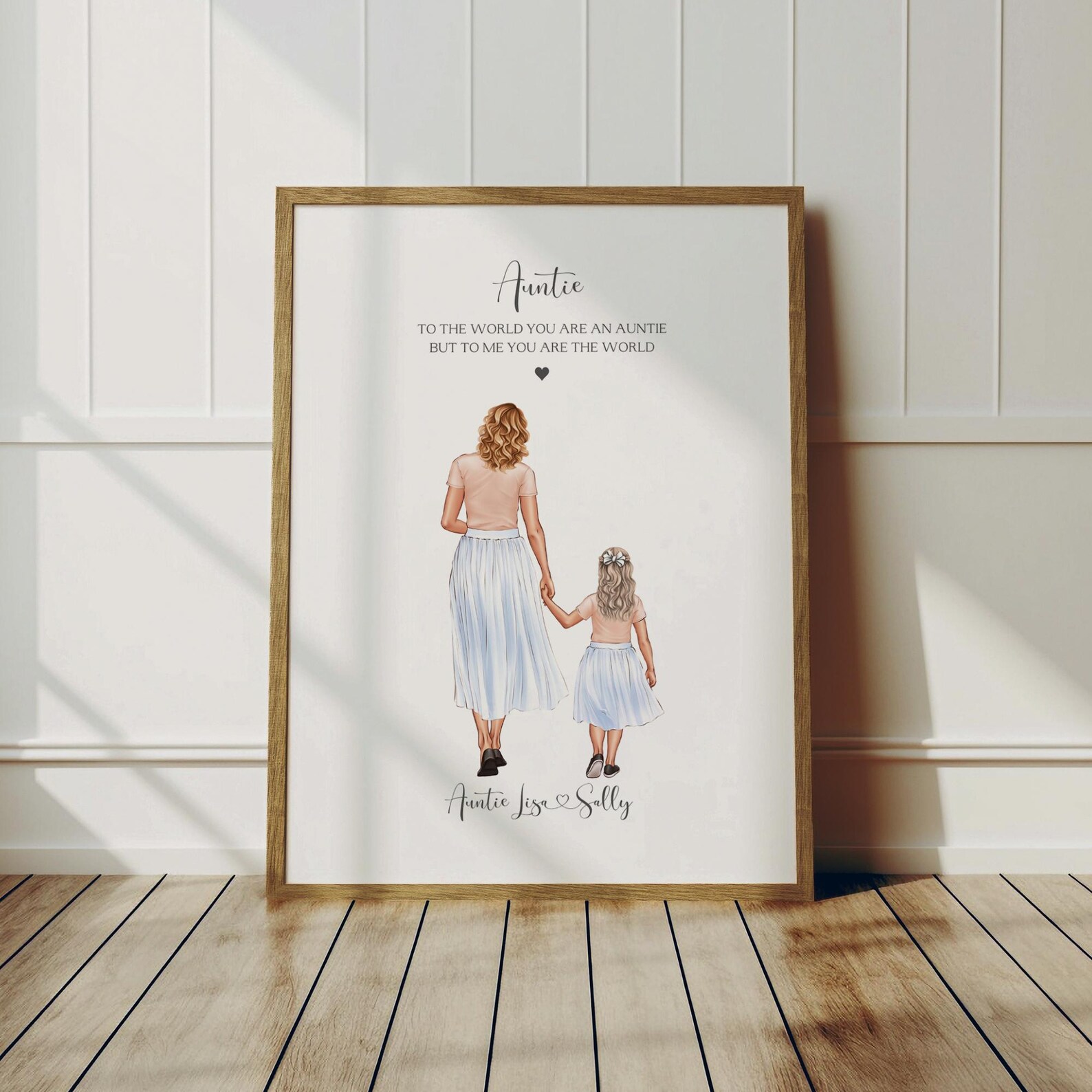 Personalised Auntie and Niece Print, Gift From Niece, Best Auntie Ever ...