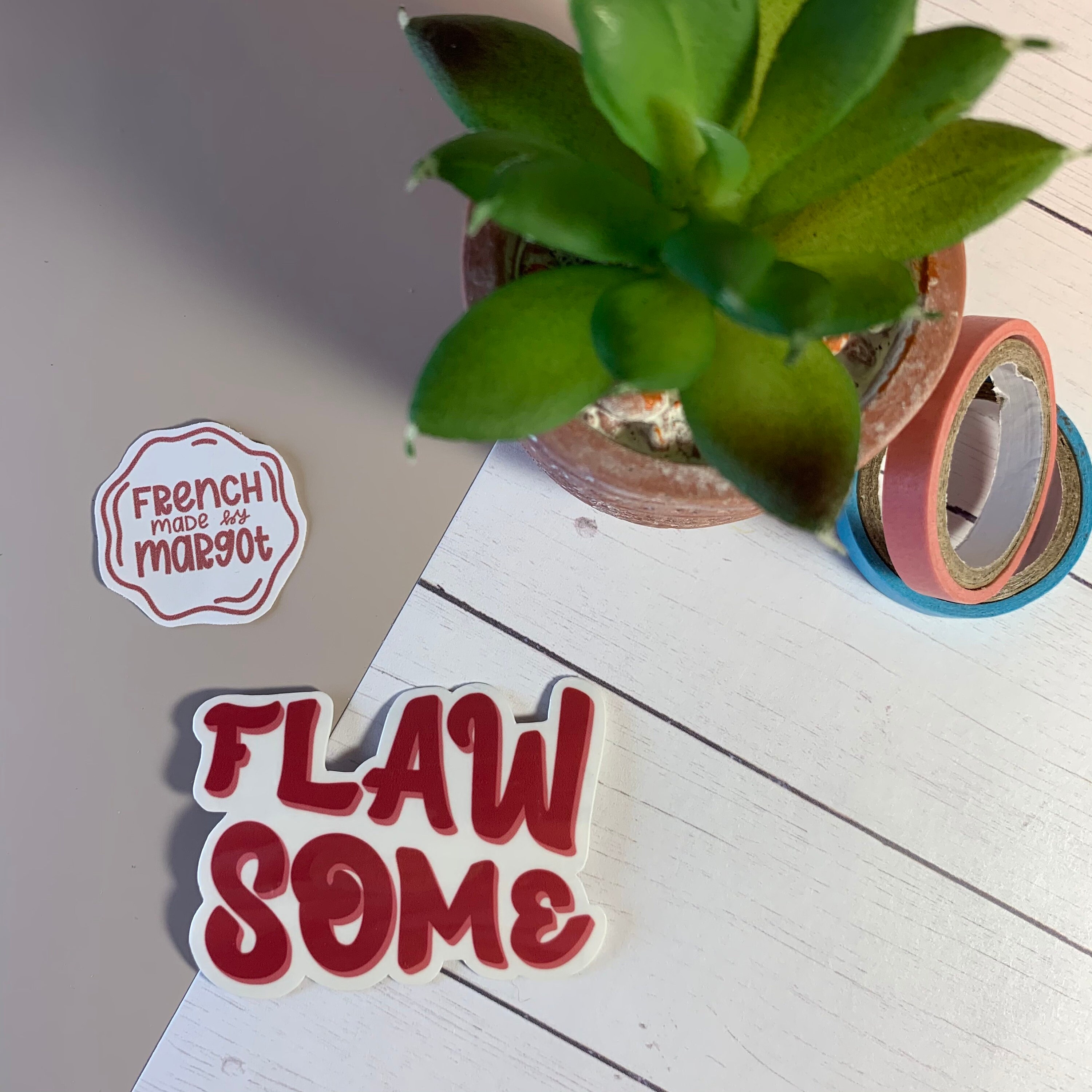 Flawsome stickers for laptop trendy stickers positive | Etsy