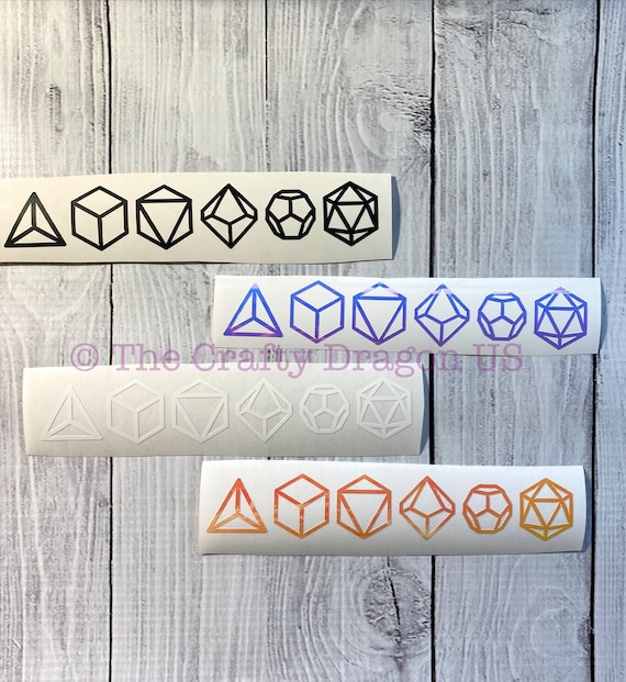 D&D Dice Car Decal Dungeons and Dragons Laptop Decal DND - Etsy