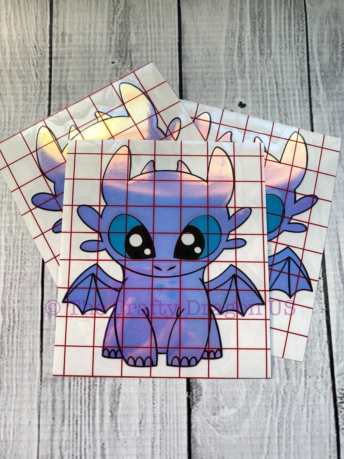 Cute Dragon Holographic Decal Toothless Laptop Decal | Etsy