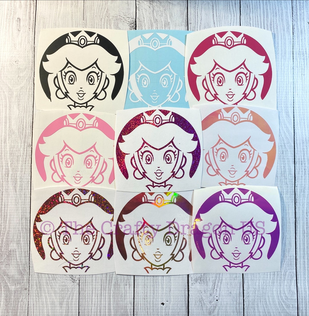 Princess Peach Decal, Peach Decal, Car Decal, Car Decal Princess Peach ...