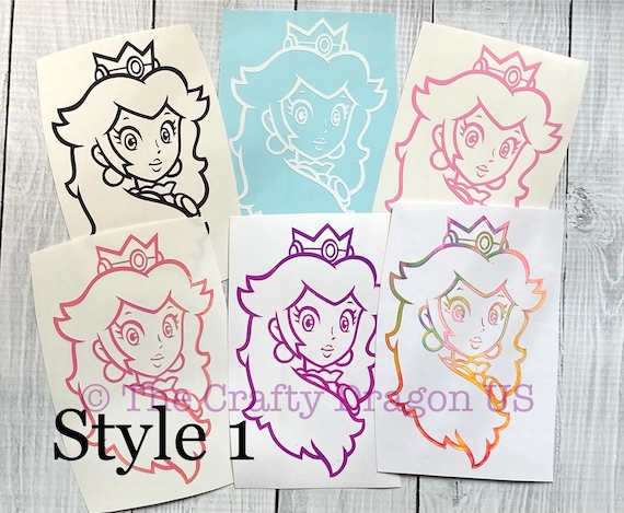 Princess Peach Decal - Etsy
